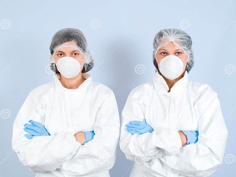 Lab Girls 01 stock image. Image of coat, manufacture, inspection - 1585999