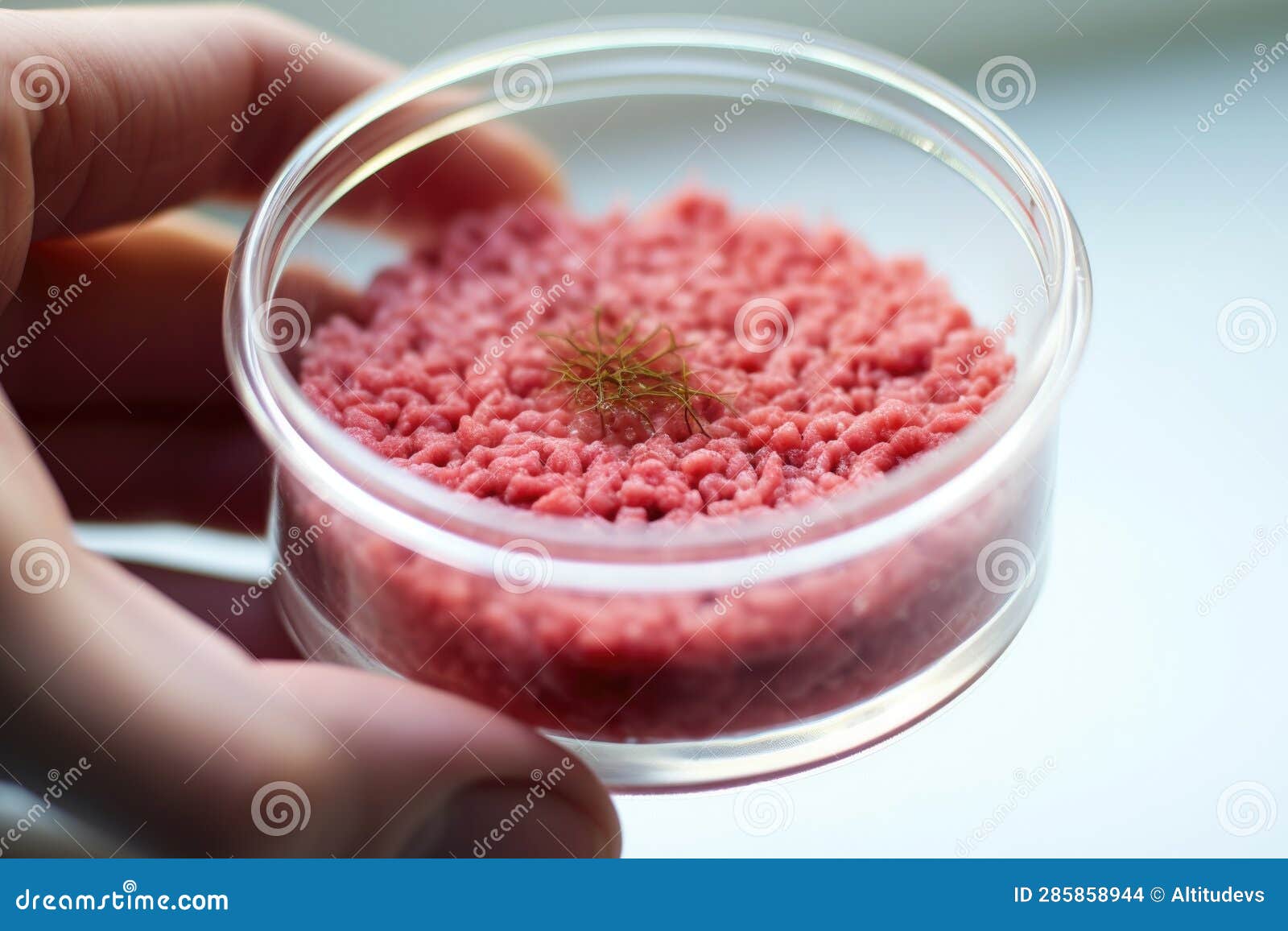 Lab-grown Meat Sample in a Petri Dish Stock Illustration - Illustration ...