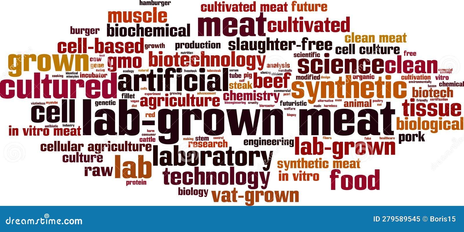 Lab-grown meat word cloud stock vector. Illustration of pork - 279589545