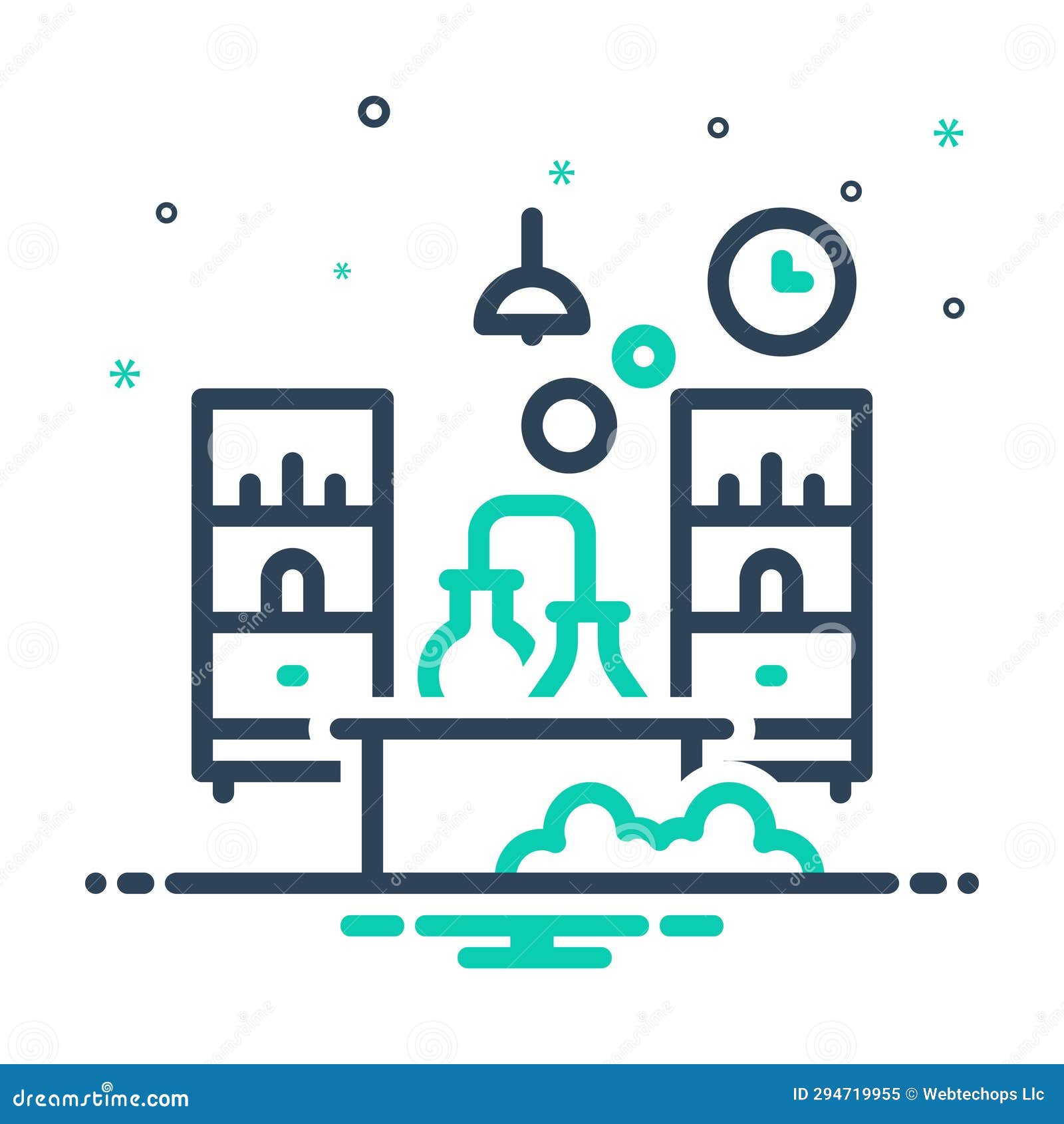Mix Icon for Lab, Research and Workplace Stock Vector - Illustration of ...