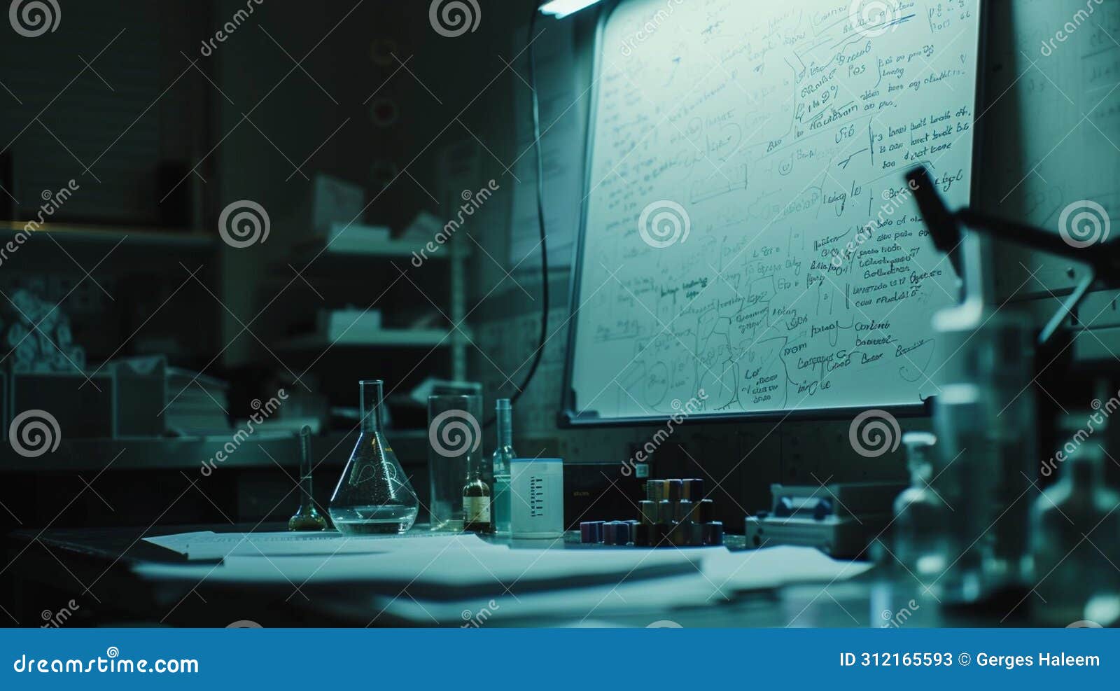 The Whiteboard Is Covered In Colorful Diagrams And Flowcharts ...