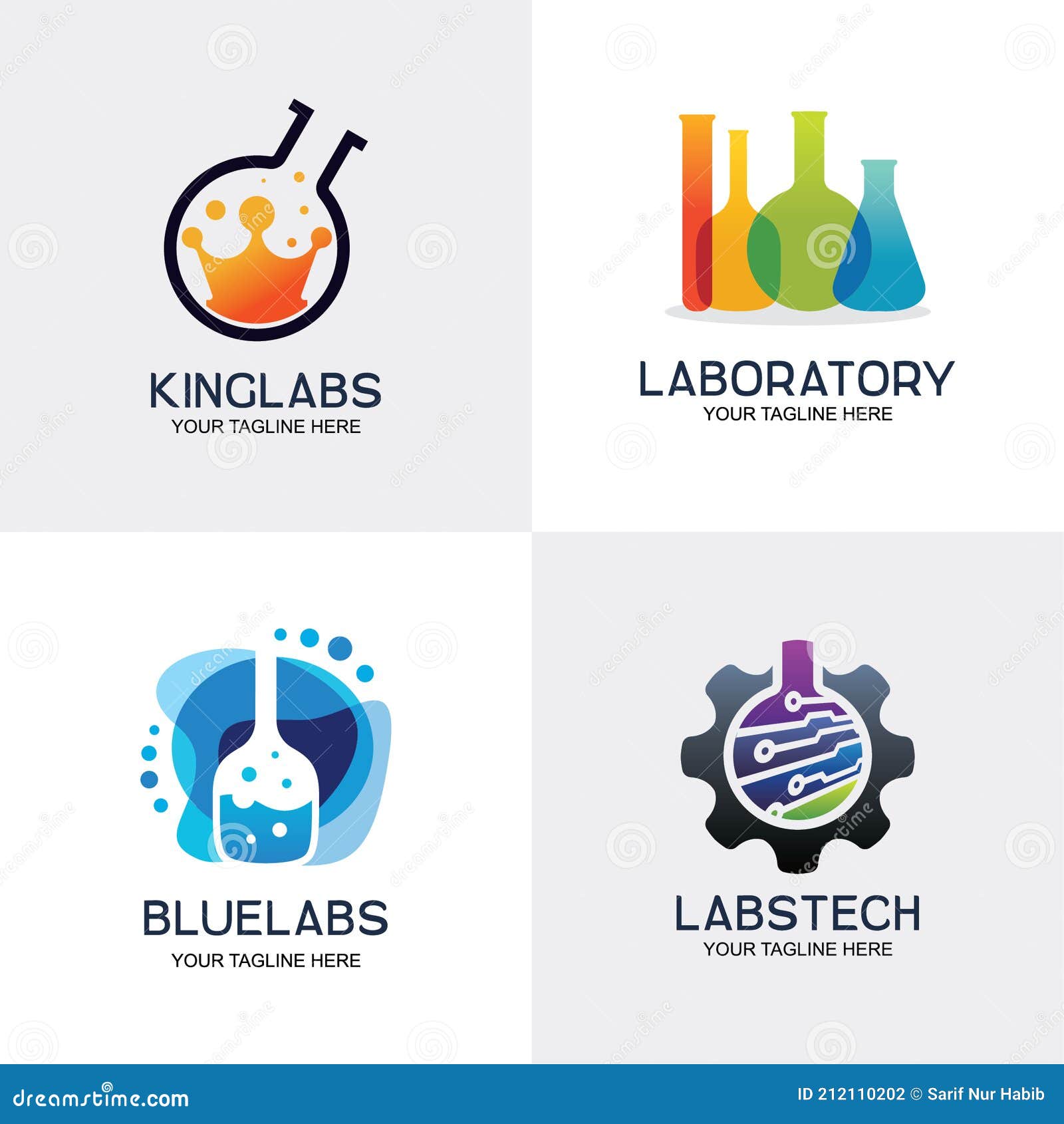 Lab Logo Set Design Template Collection Stock Vector - Illustration of ...