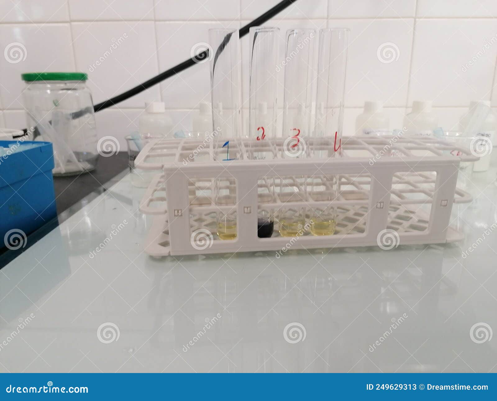 Lab material with samples stock image. Image of vehicle - 249629313
