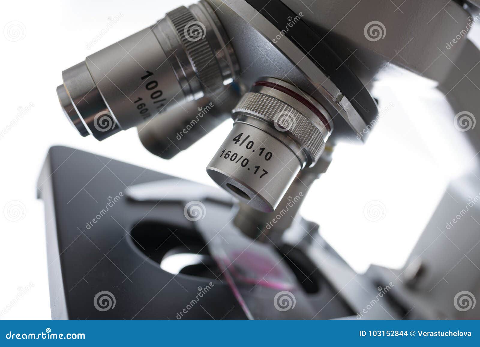Lab Microscope in the Detail Stock Photo - Image of monitoring, biology ...