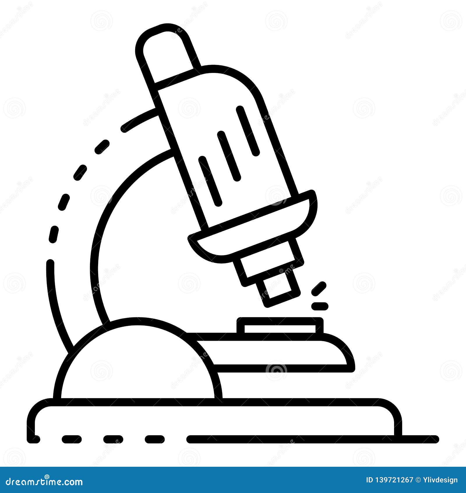 Lab Microscope Icon, Outline Style Stock Vector - Illustration of ...