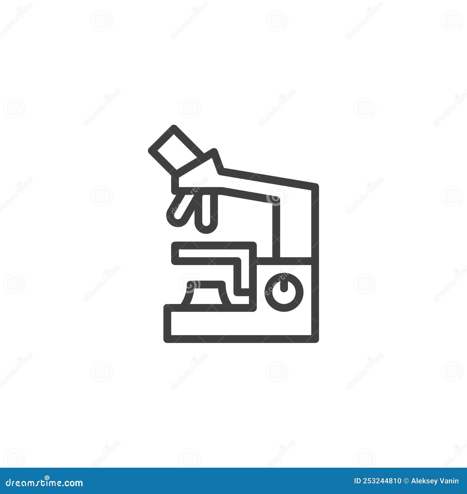 Lab microscope line icon stock illustration. Illustration of medicine ...