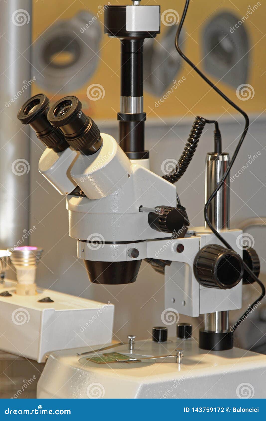Lab Microscope stock photo. Image of stereo, instrument - 143759172