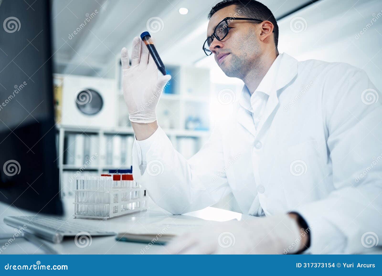 Lab, Microscope and Scientist Working in Pathology Career, Experiment ...