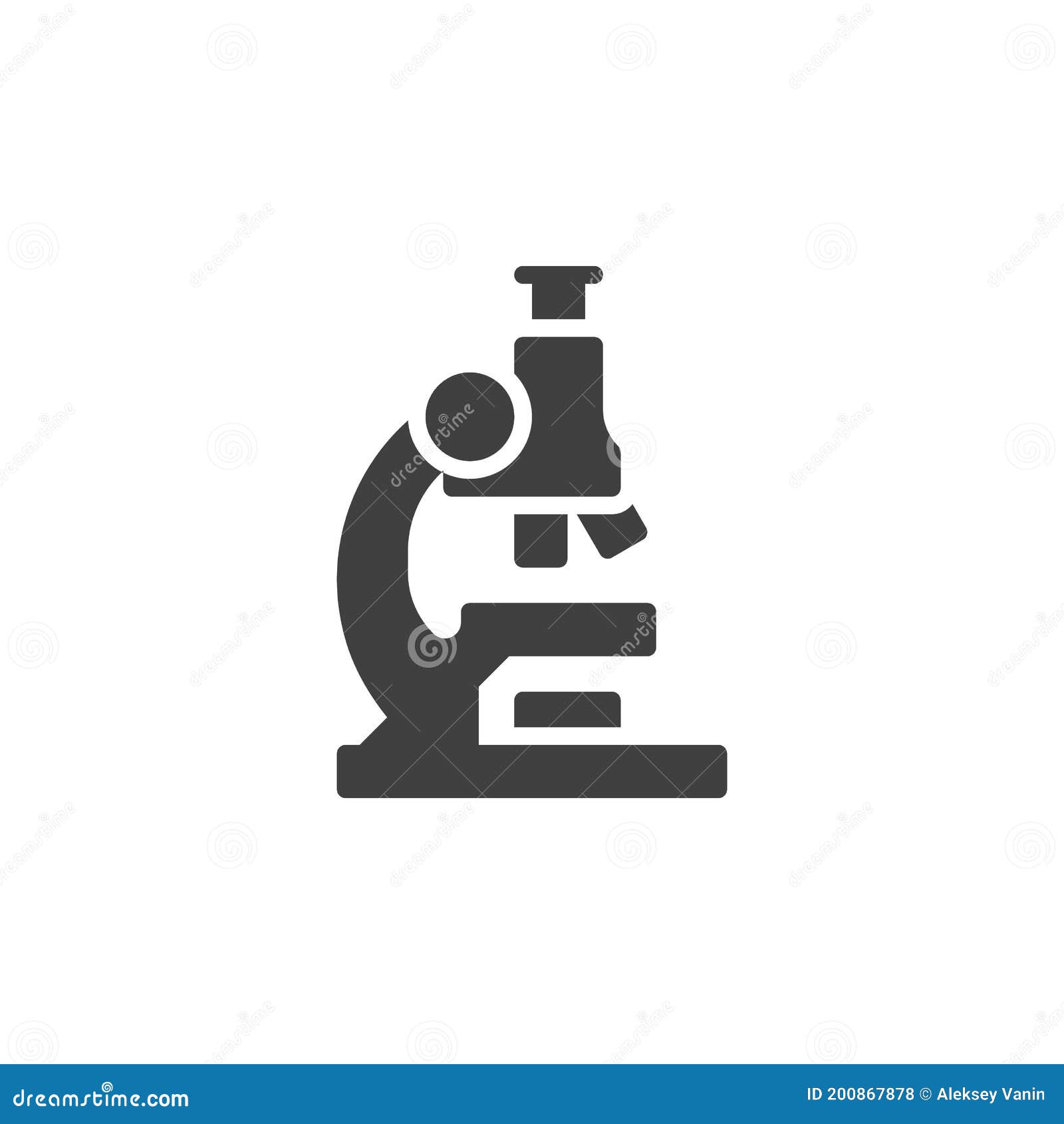 Lab microscope vector icon stock vector. Illustration of education ...