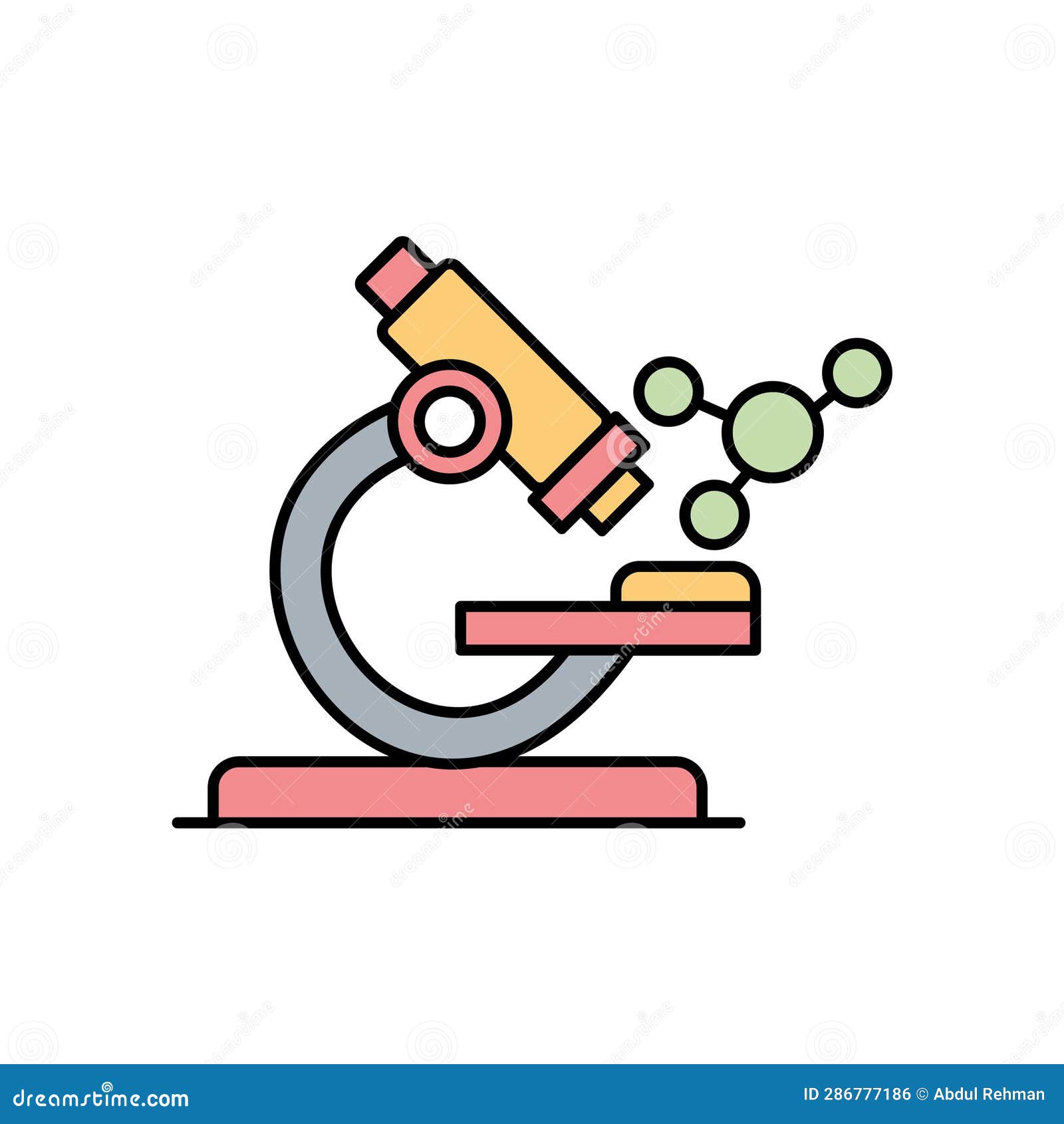 Lab Microscope Vector Icon Which Can Easily Modify or Edit. Stock ...