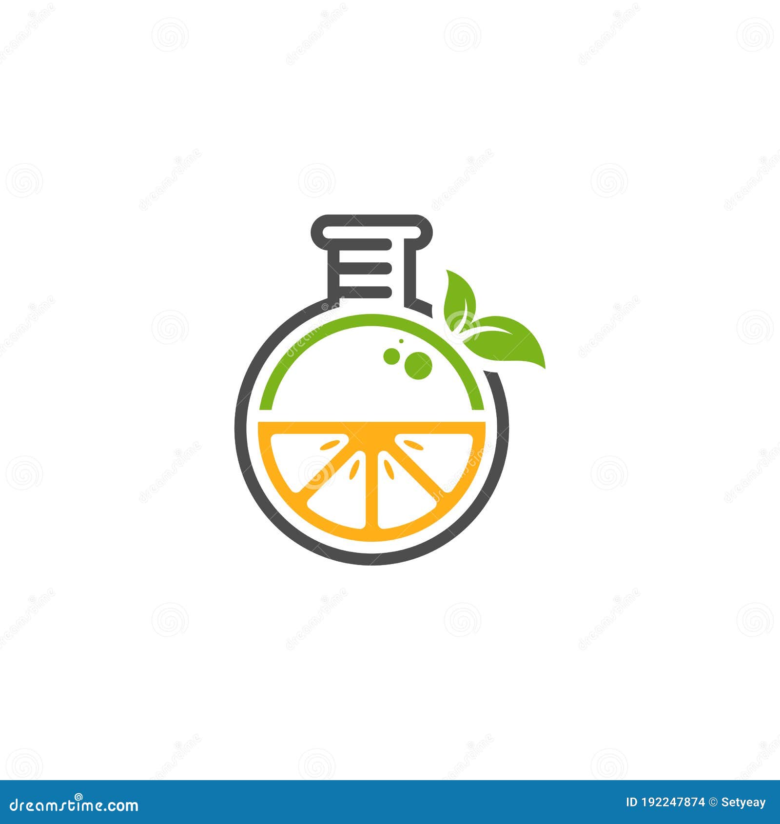 Lab with Modern Fresh Orange Logo Vector Illustration, Fresh Orange ...