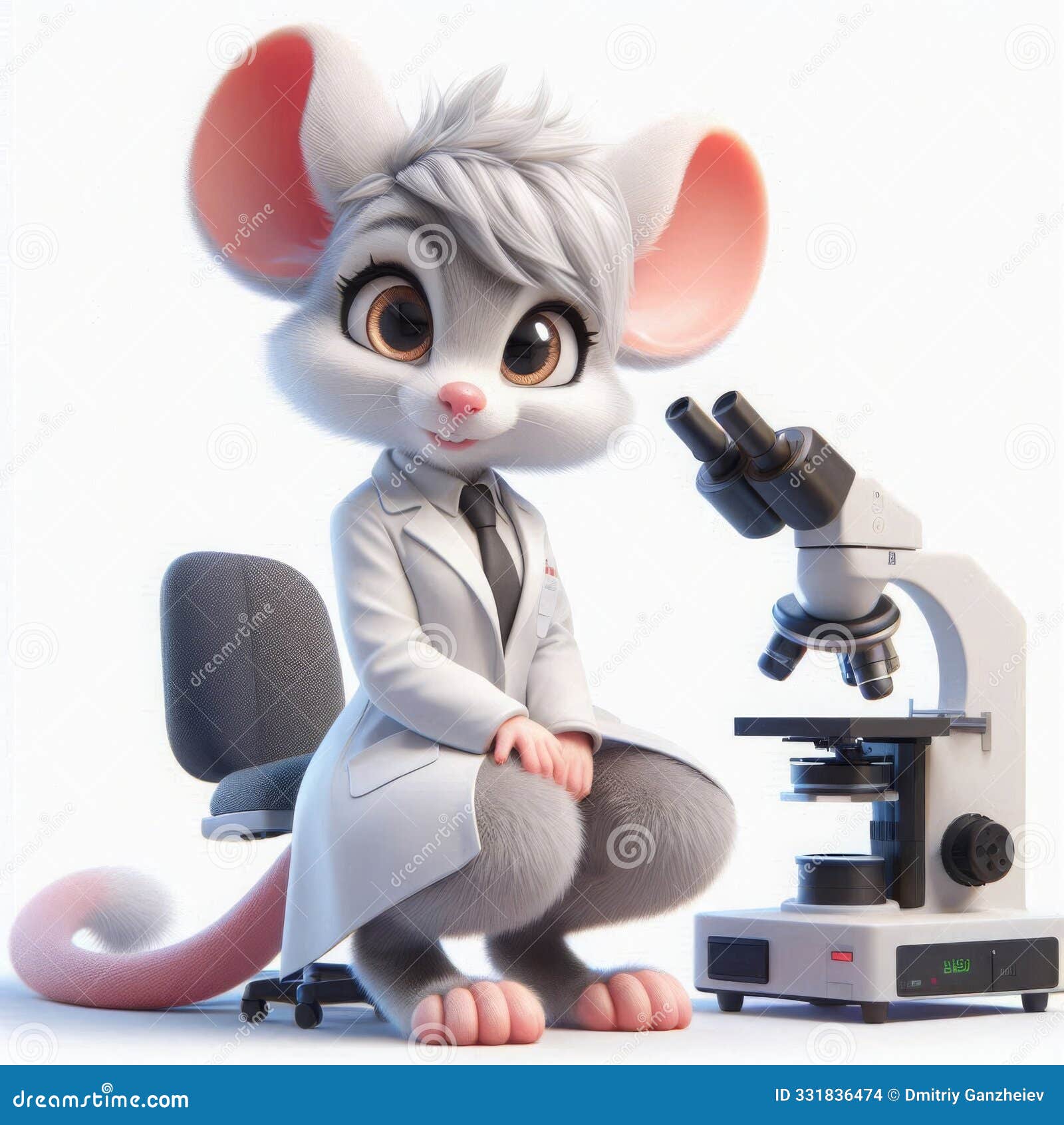 Lab Mouse with Professional Look Stock Illustration - Illustration of ...