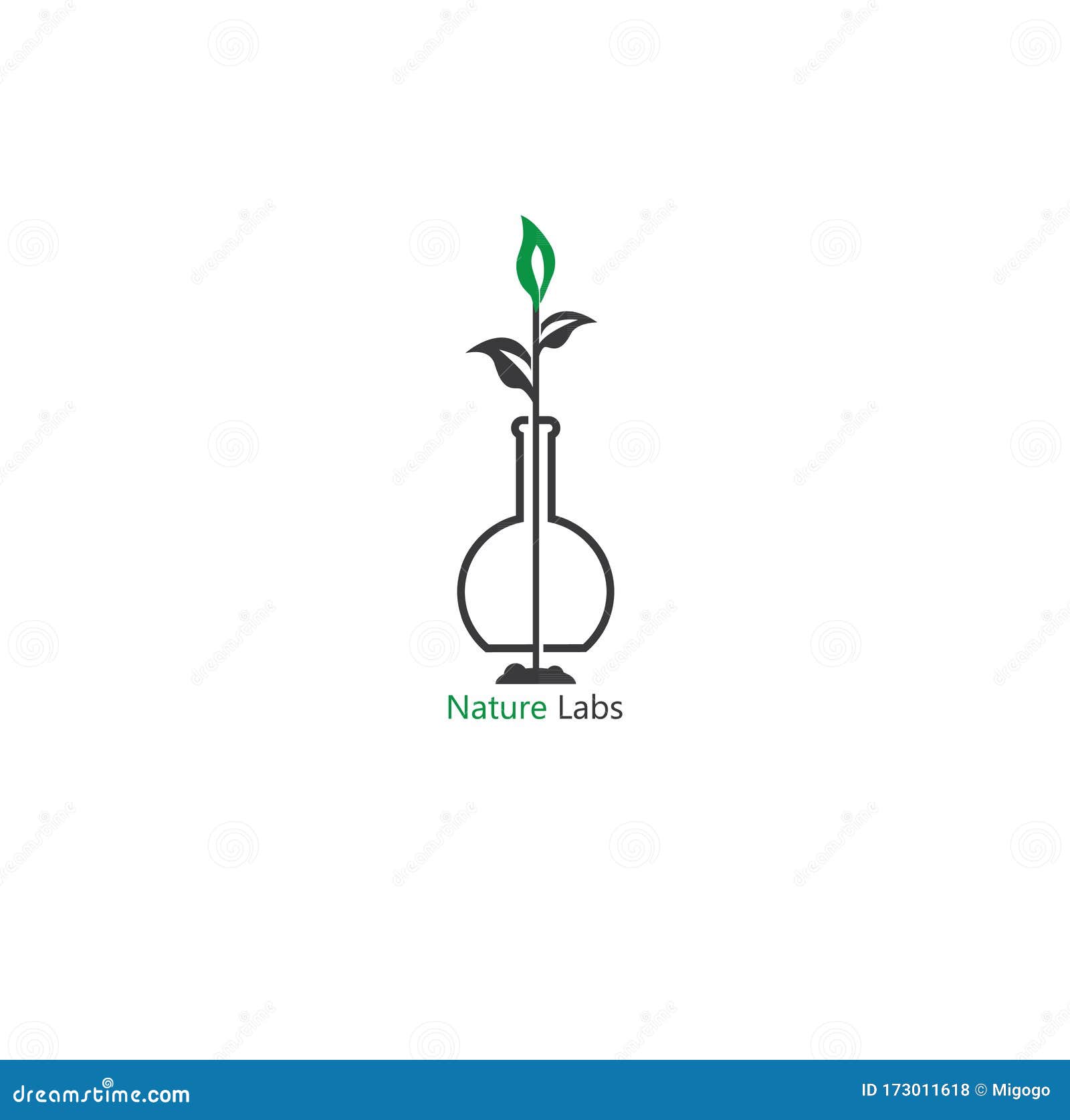 Lab Nature Logo Template Design. Sprout Leaf. Simbol, Icon, Badges ...