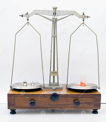 Lab old scale weighing. stock image. Image of metal, precise - 2335493