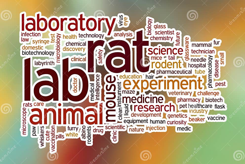 Lab Rat Word Cloud with Abstract Background Stock Illustration ...