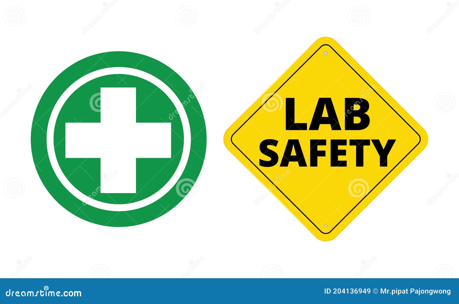 Lab Safety on White Background. Stock Vector - Illustration of medicine ...