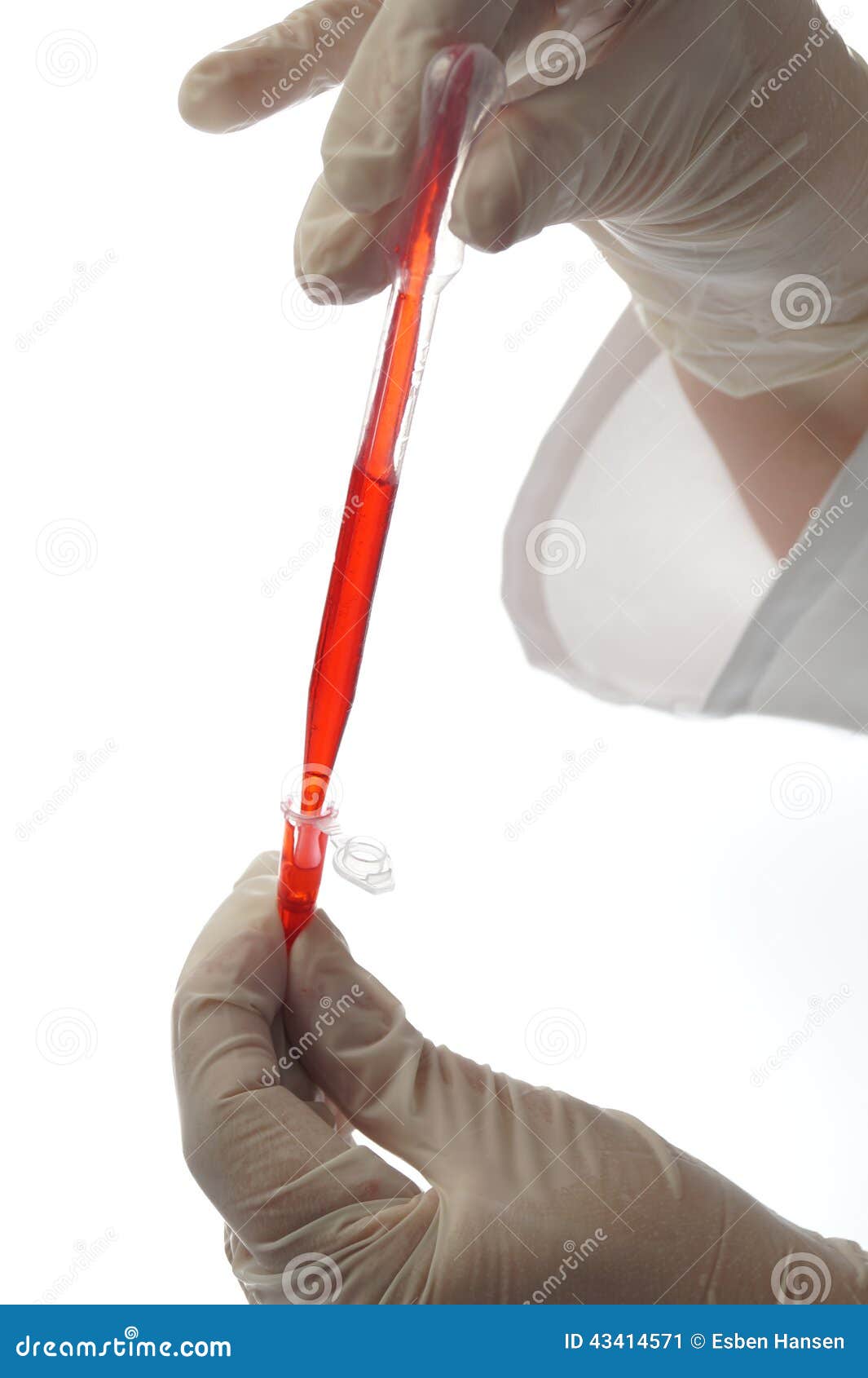 Lab Sample with Pipette and Testtube Stock Image - Image of background ...