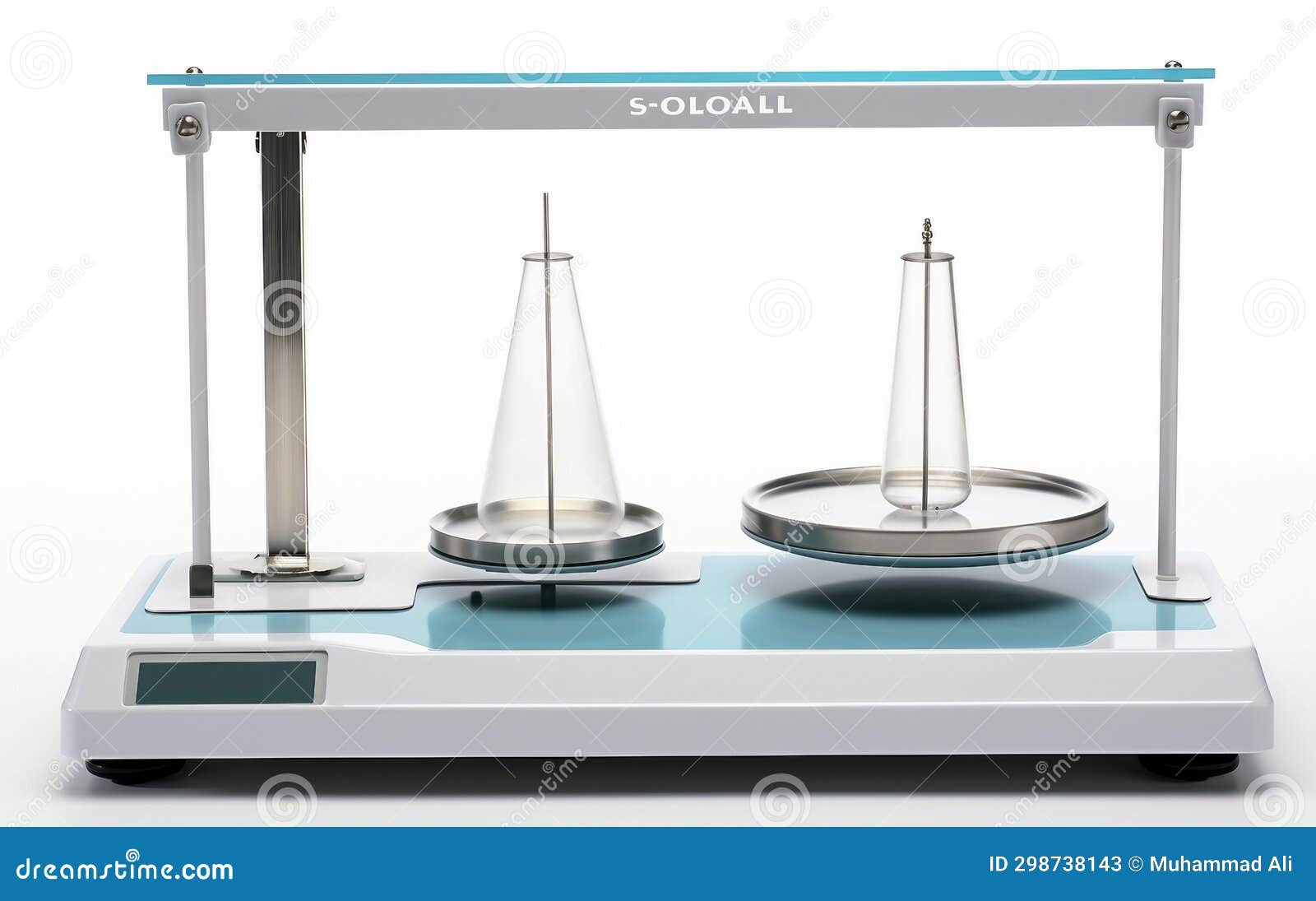 Lab Scale on White Background Stock Illustration - Illustration of ...