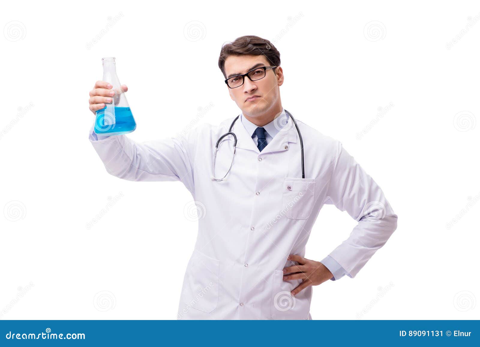 The Lab Scientist Isolated on White Background Stock Image - Image of ...