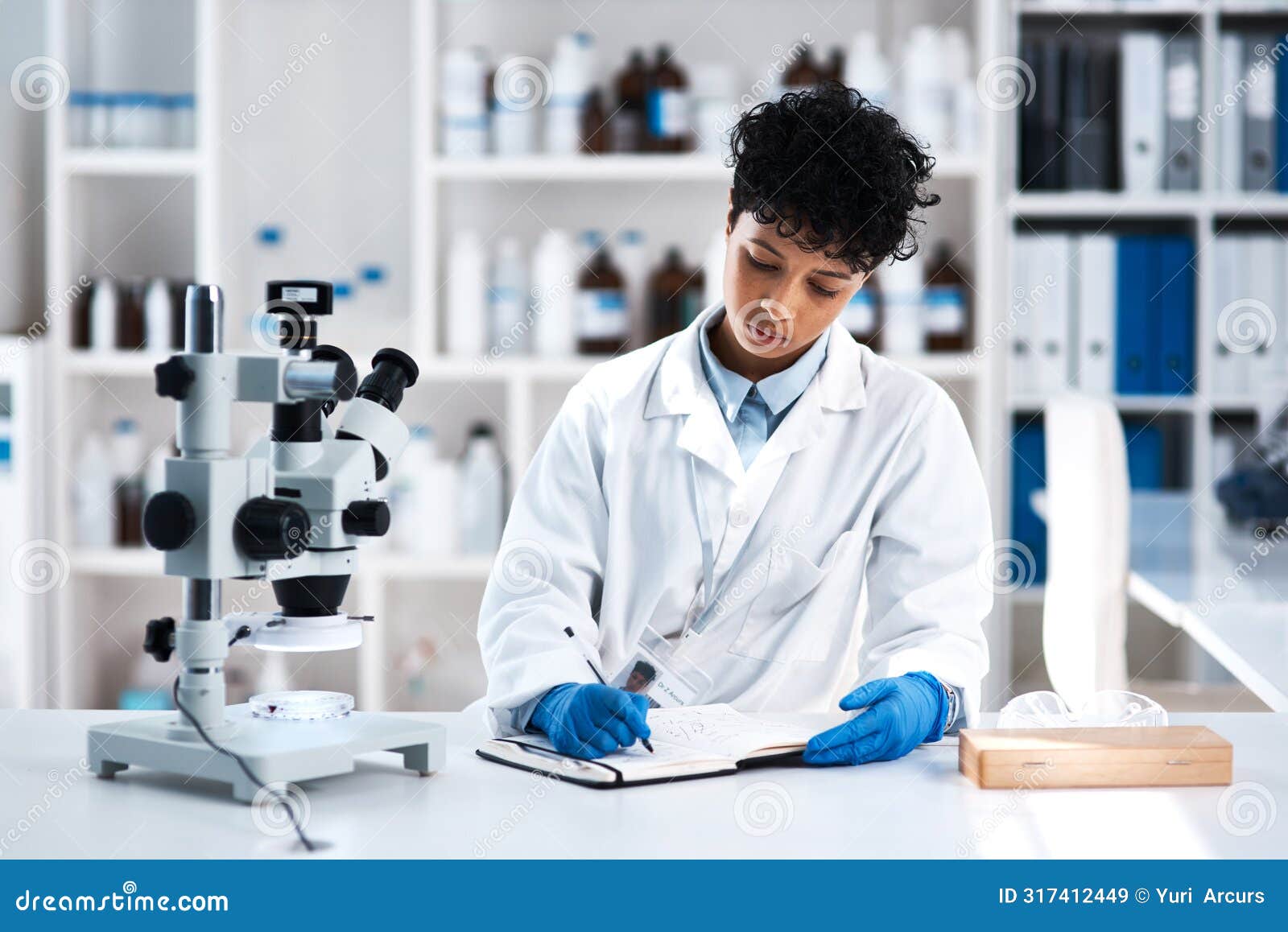 Lab, Scientist and Writing Notes for Research Study with Experiment ...