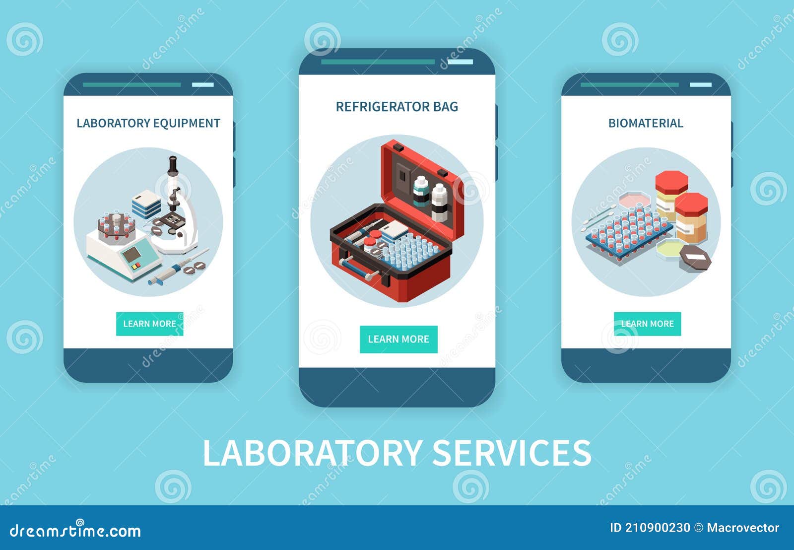Lab Services Vertical Banners Stock Vector - Illustration of science ...