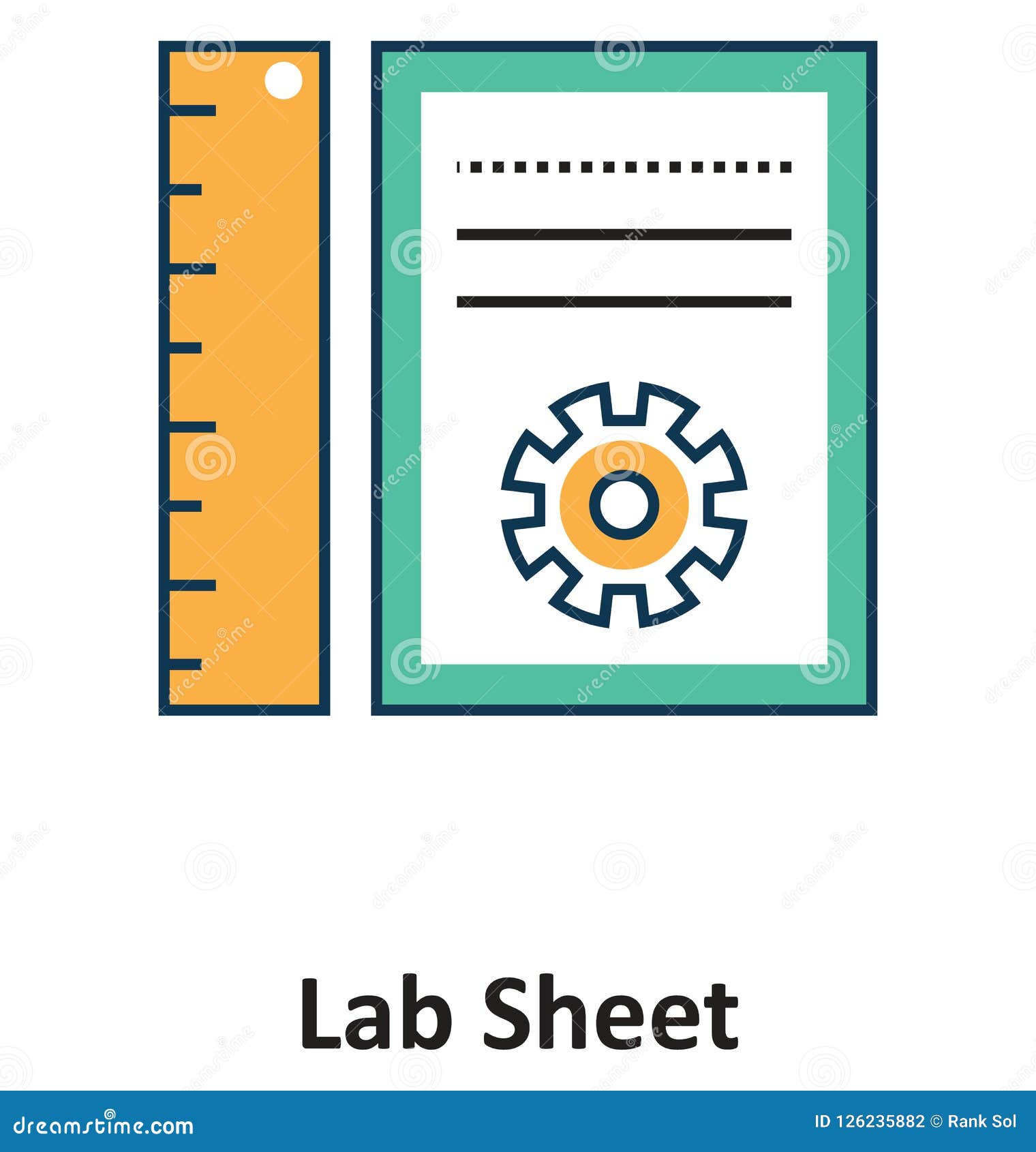 Lab Sheet Isolated and Vector Icon for Technology Stock Vector ...