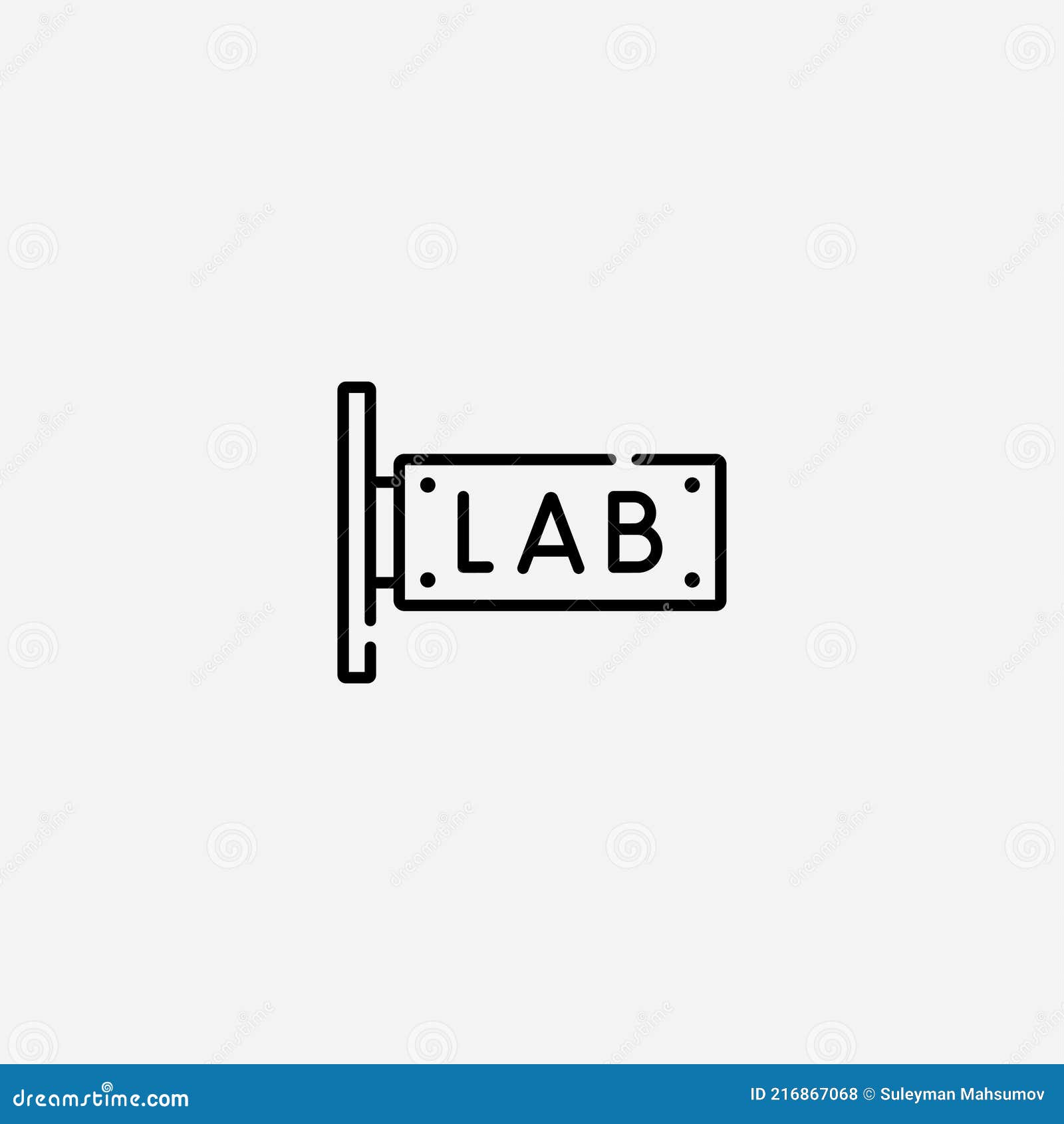 Lab Signboard Vector Icon Sign Symbol Stock Vector - Illustration of ...