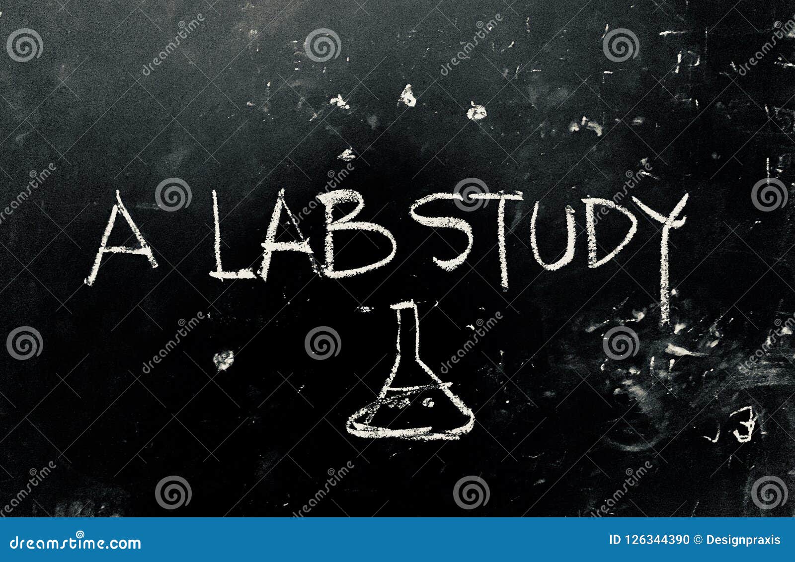 A Lab Study Handwritten on Blackboard Stock Illustration - Illustration ...
