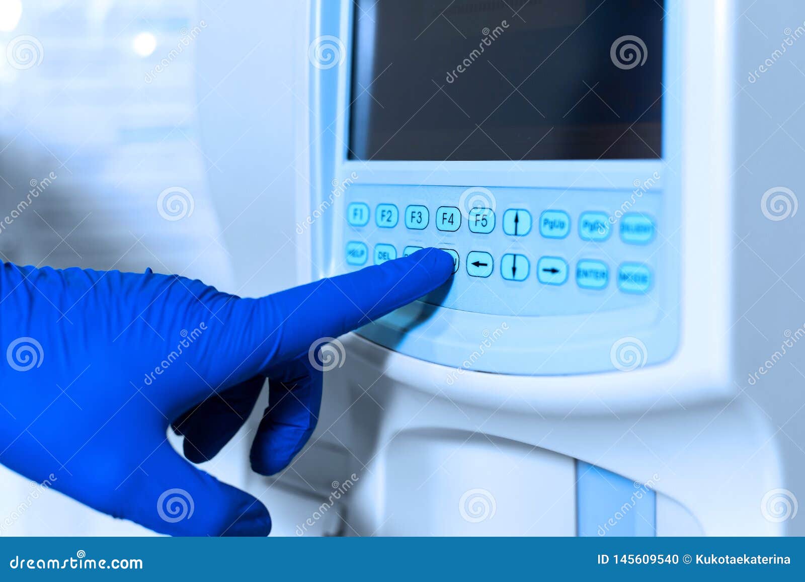 Lab Technician Adjusts Device of Very Accurate Medical Blood Test Stock ...