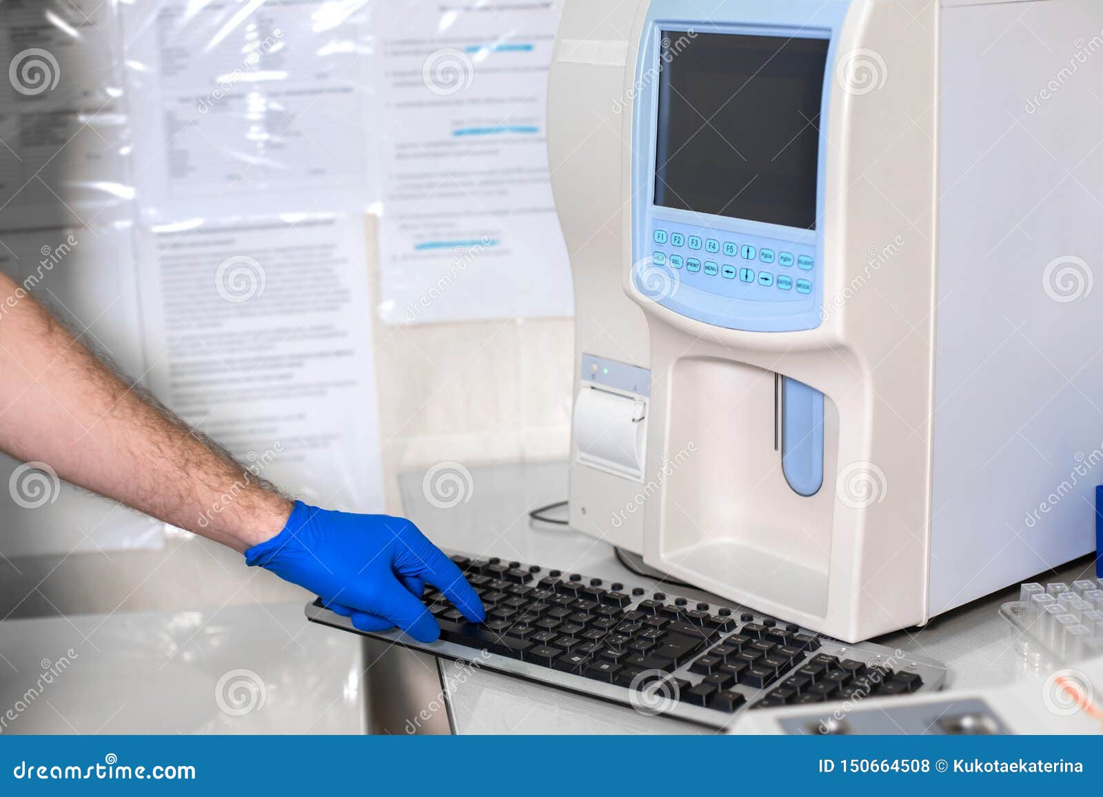 Lab Technician Adjusts Device of Very Accurate Medical Blood Test Stock ...