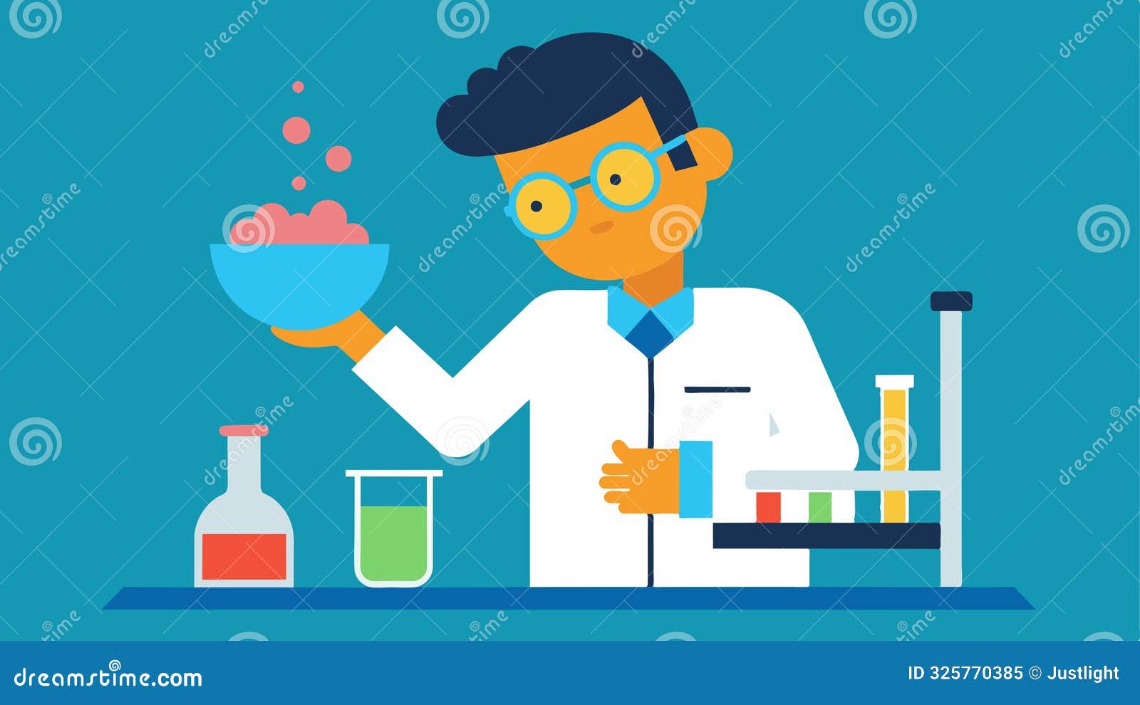 Create A Solution Illustration. Making A Solution Concept. Business ...