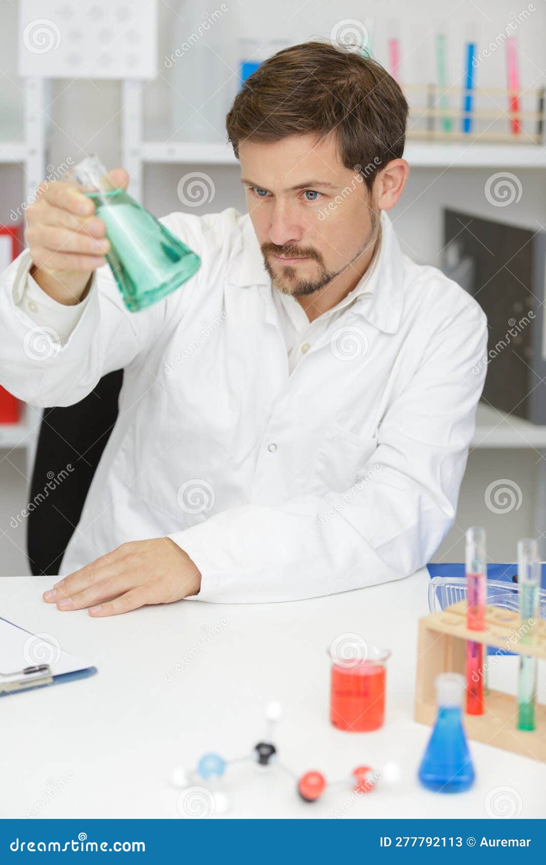 Lab Technician Checking Material Stock Image - Image of expertise ...