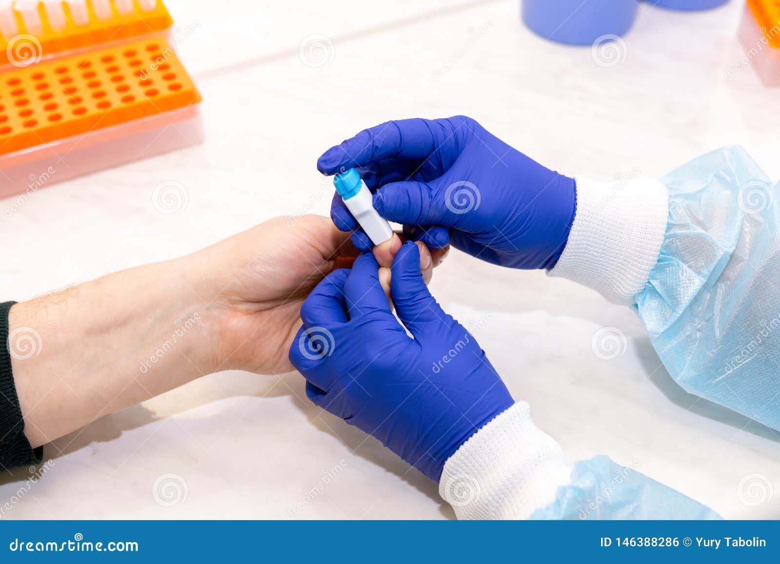 Blood Test in the Laboratory. Blood Test for Viruses Stock Photo ...