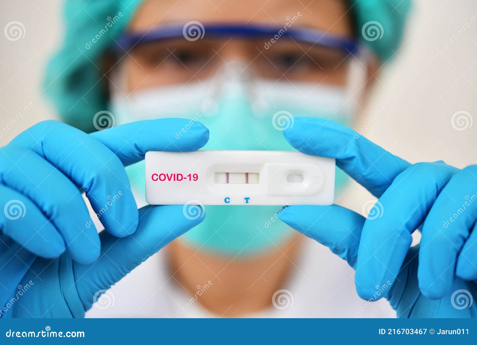 Lab Technician Holding Rapid Device Test for COVID-19 Stock Image ...