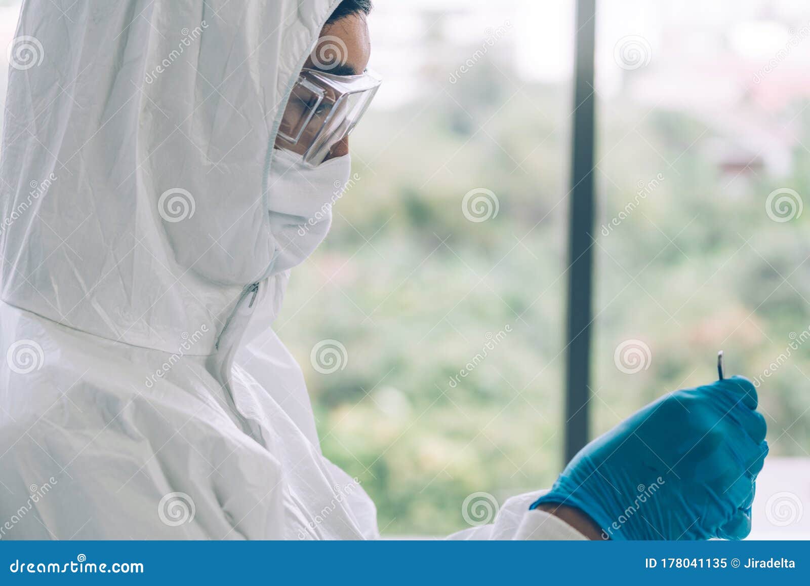 Lab Technician in Personal Protective Equipment PPE Suit Vaccines ...