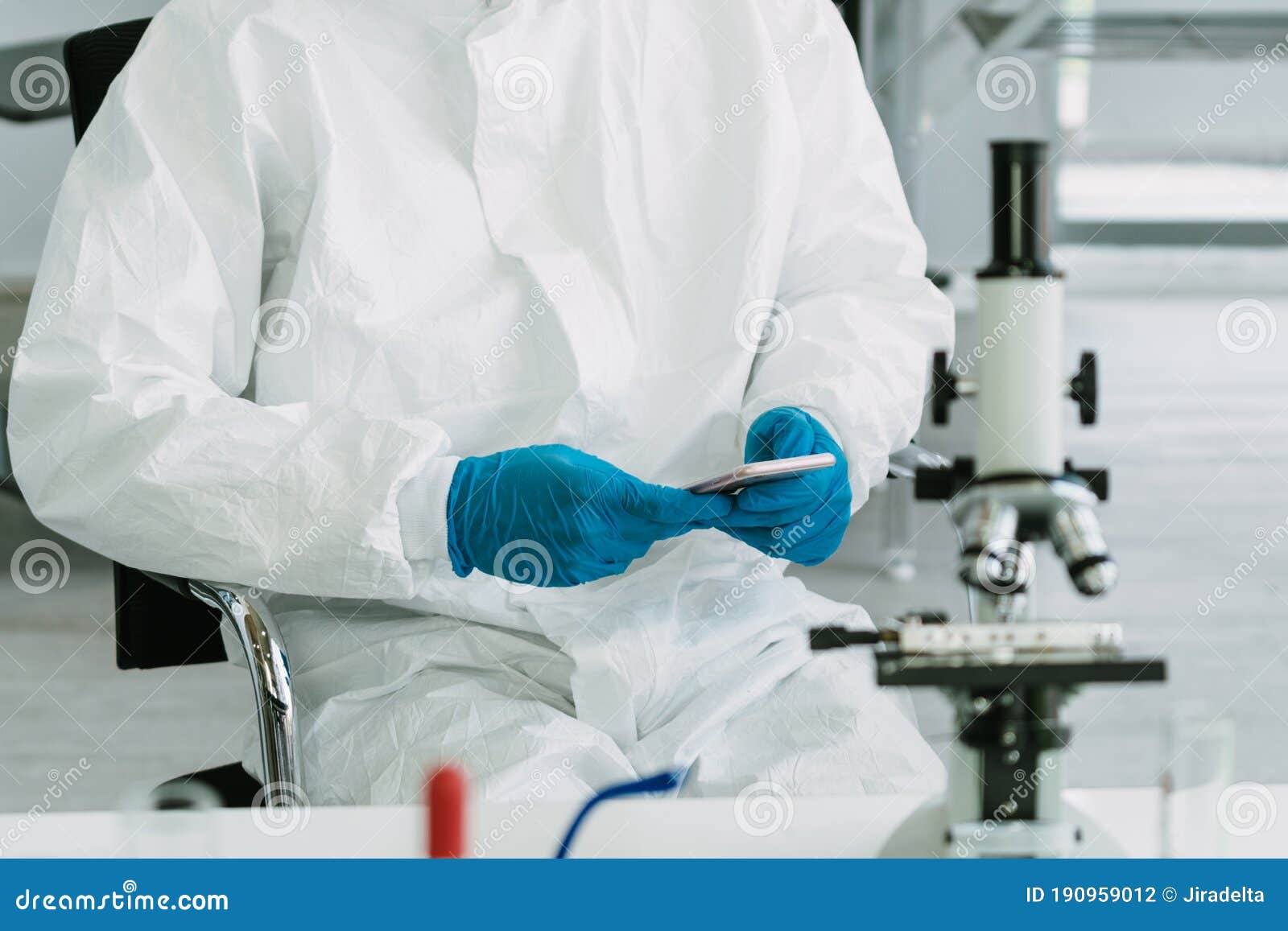 Lab Technician in Personal Protective Equipment PPE Suit Vaccines ...