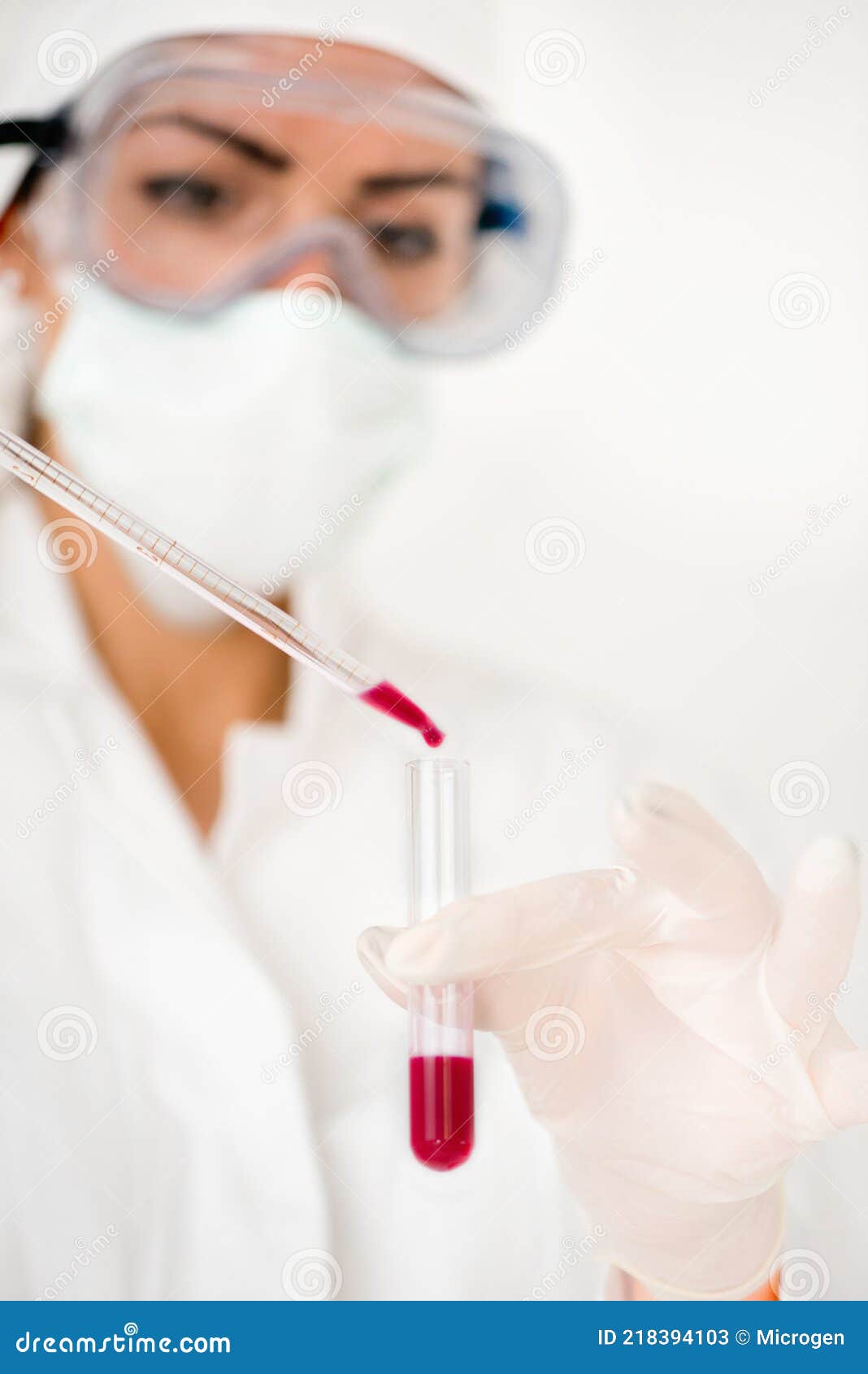Lab Technician Preparing Blood Sample Stock Image - Image of ...