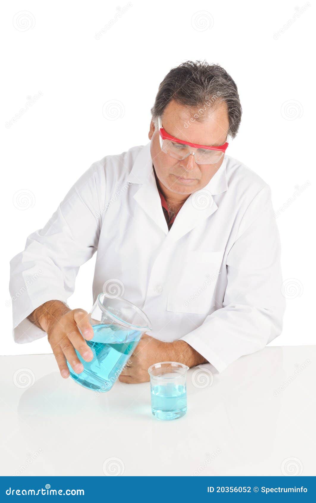 Lab Technician with Safety Glasses Stock Photo - Image of analyzing ...