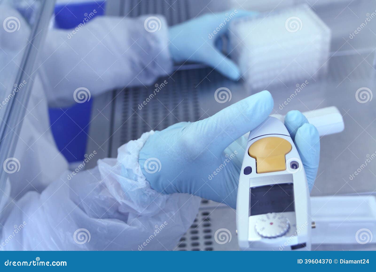 Lab Technician Takes Pipetting for Test Stock Photo - Image of compound ...
