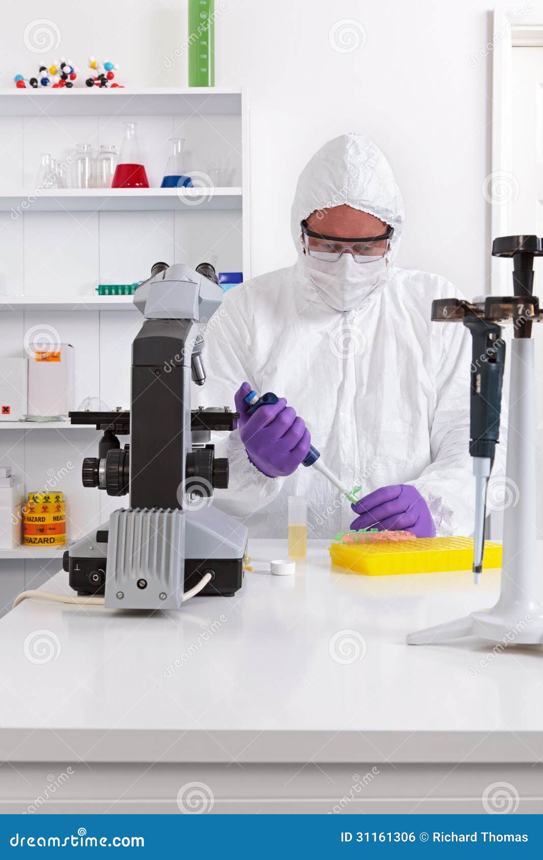 Lab Technician Using a Pipette Stock Photo - Image of laboratory ...