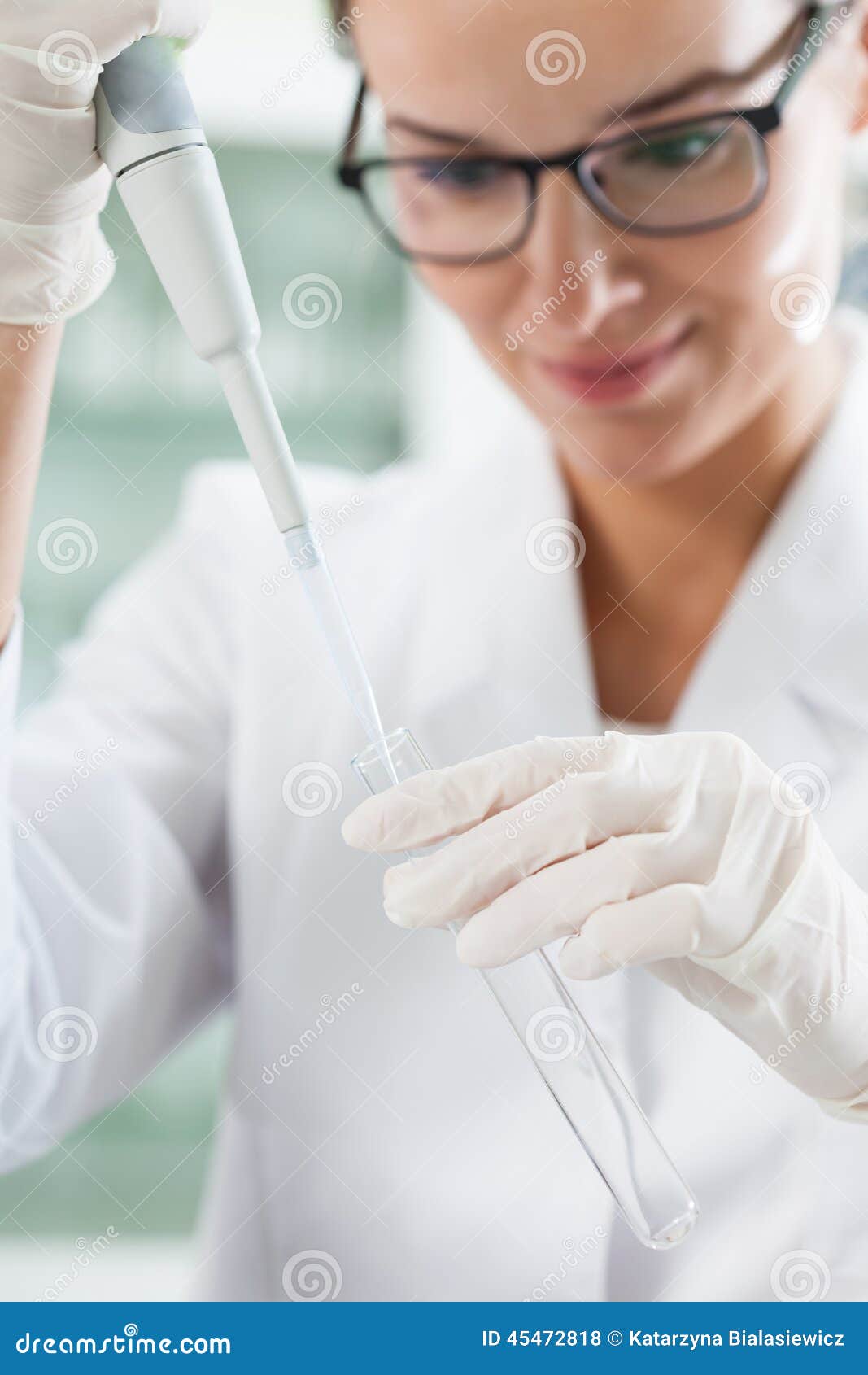Lab Technician Using Pipette Stock Photo - Image of biotechnology ...