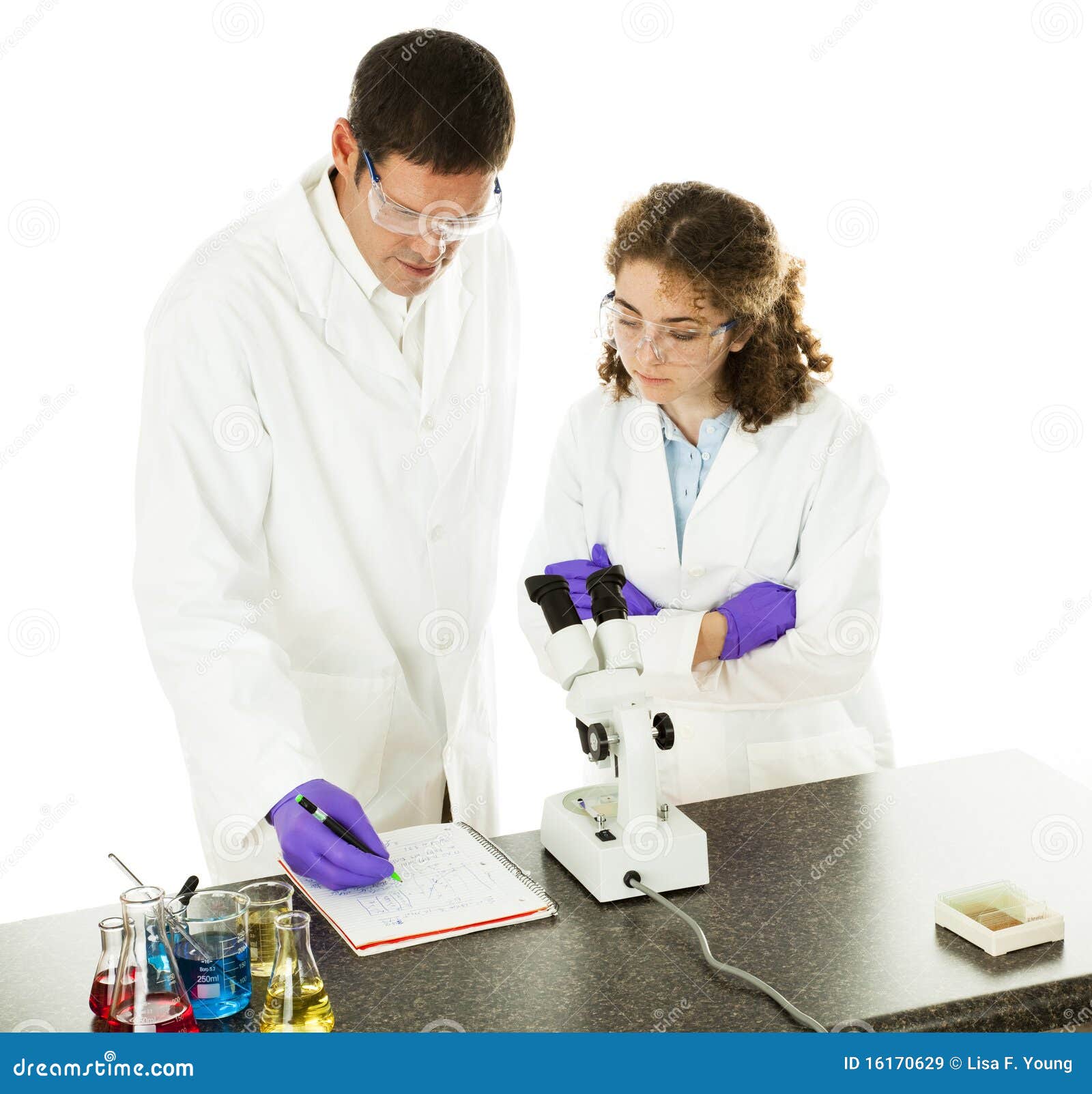 Lab Techs at Work stock image. Image of caucasian, chemistry - 16170629