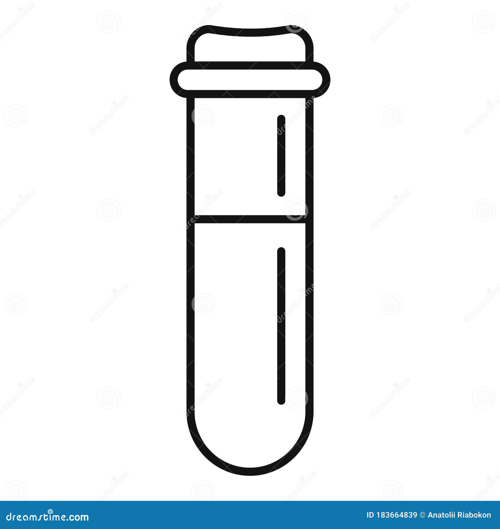Lab Test Blood Icon, Outline Style Stock Vector - Illustration of ...