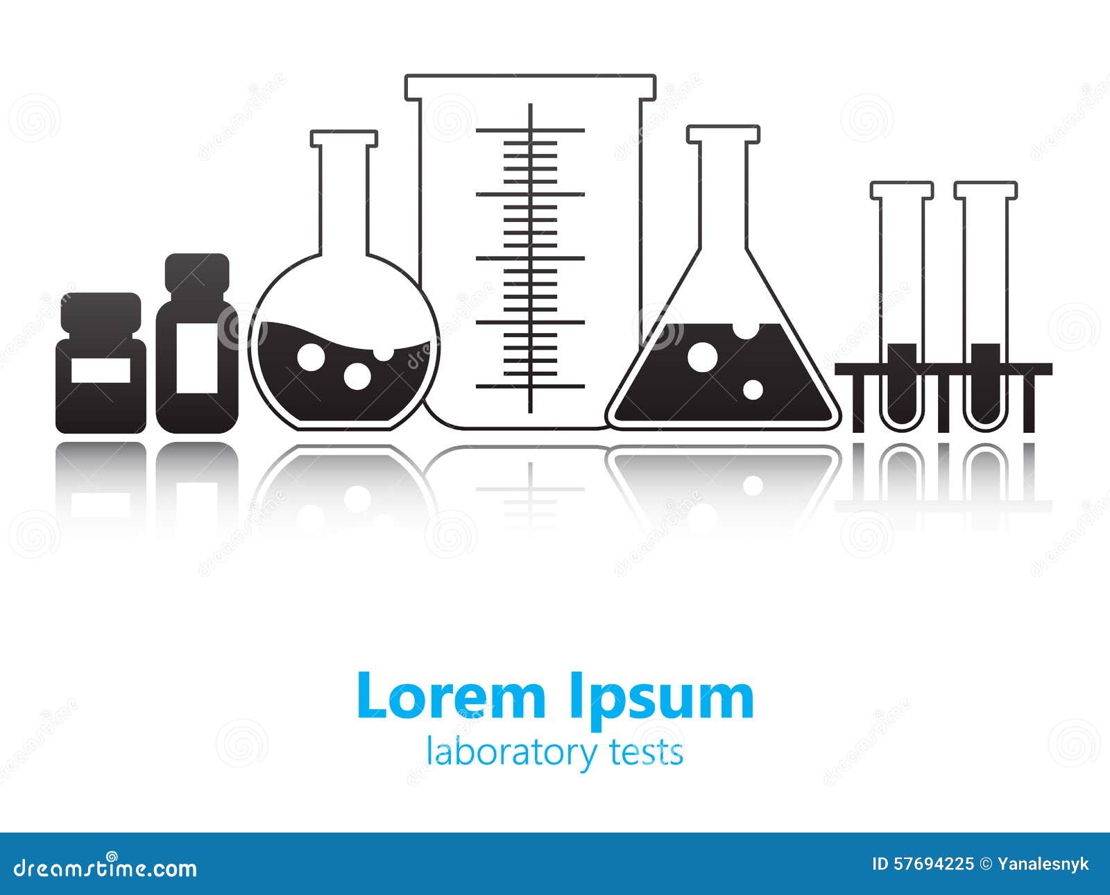 Lab Test Chemistry Infographic, Contour Vector Background Stock Vector ...