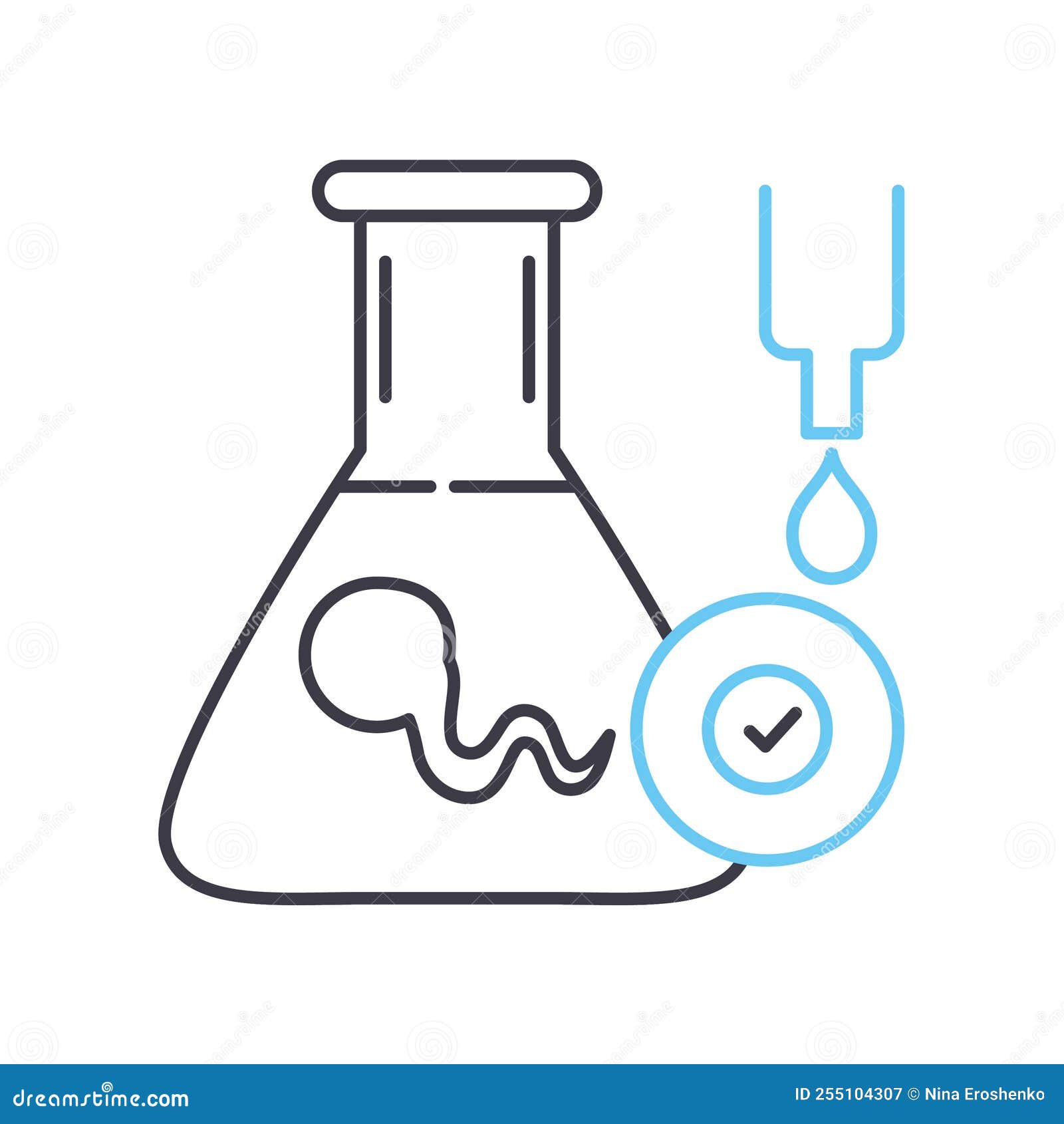 Lab Test Line Icon, Outline Symbol, Vector Illustration, Concept Sign ...