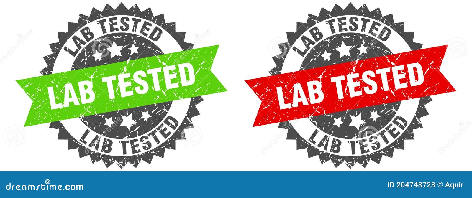 Lab Tested Band Sign. Lab Tested Grunge Stamp Set Stock Vector ...