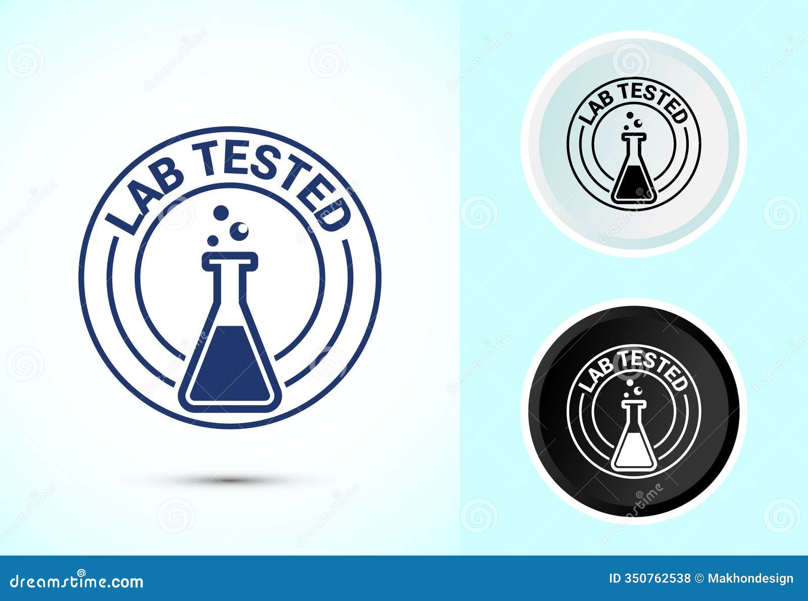 Lab Tested Icon. Laboratory Testing Product Quality Certificate Symbol ...