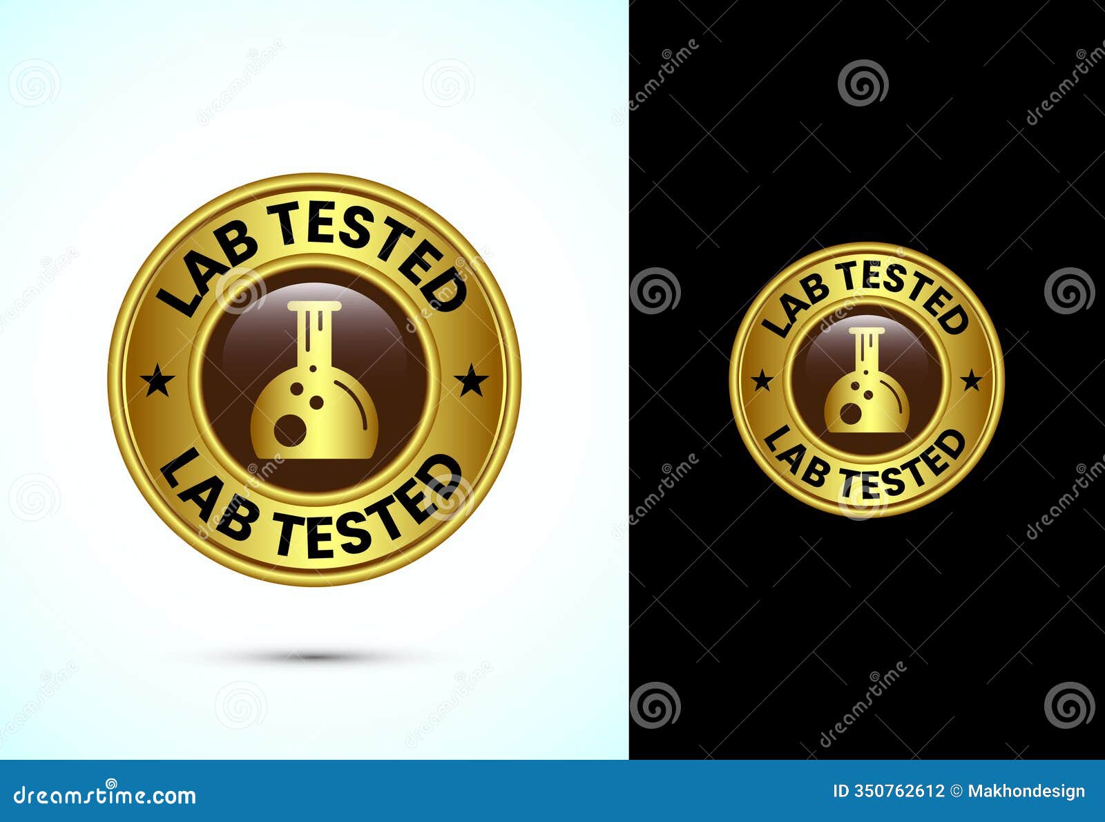 Lab Tested Icon. Laboratory Testing Product Quality Certificate Symbol ...
