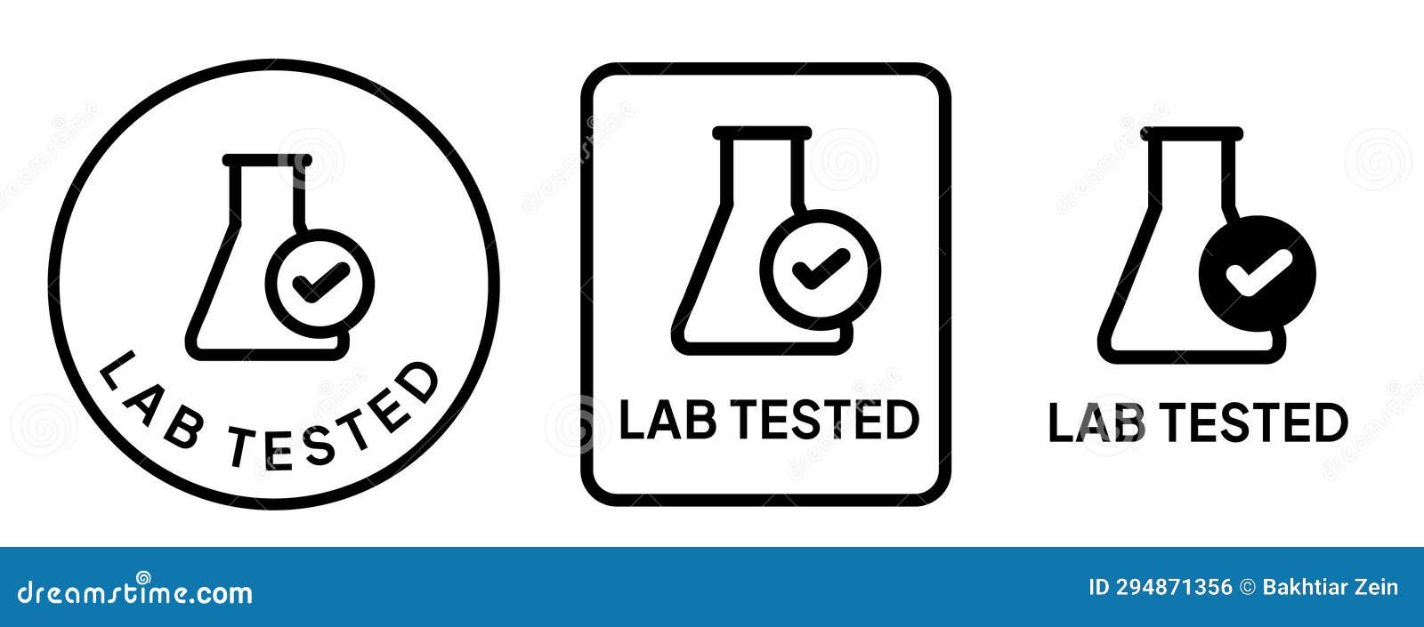 Lab Tested Laboratory Testing Glassware Symbol Sticker Label Circle ...