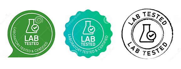 Lab Tested Laboratory Testing Glassware Symbol Sticker Label Circle ...